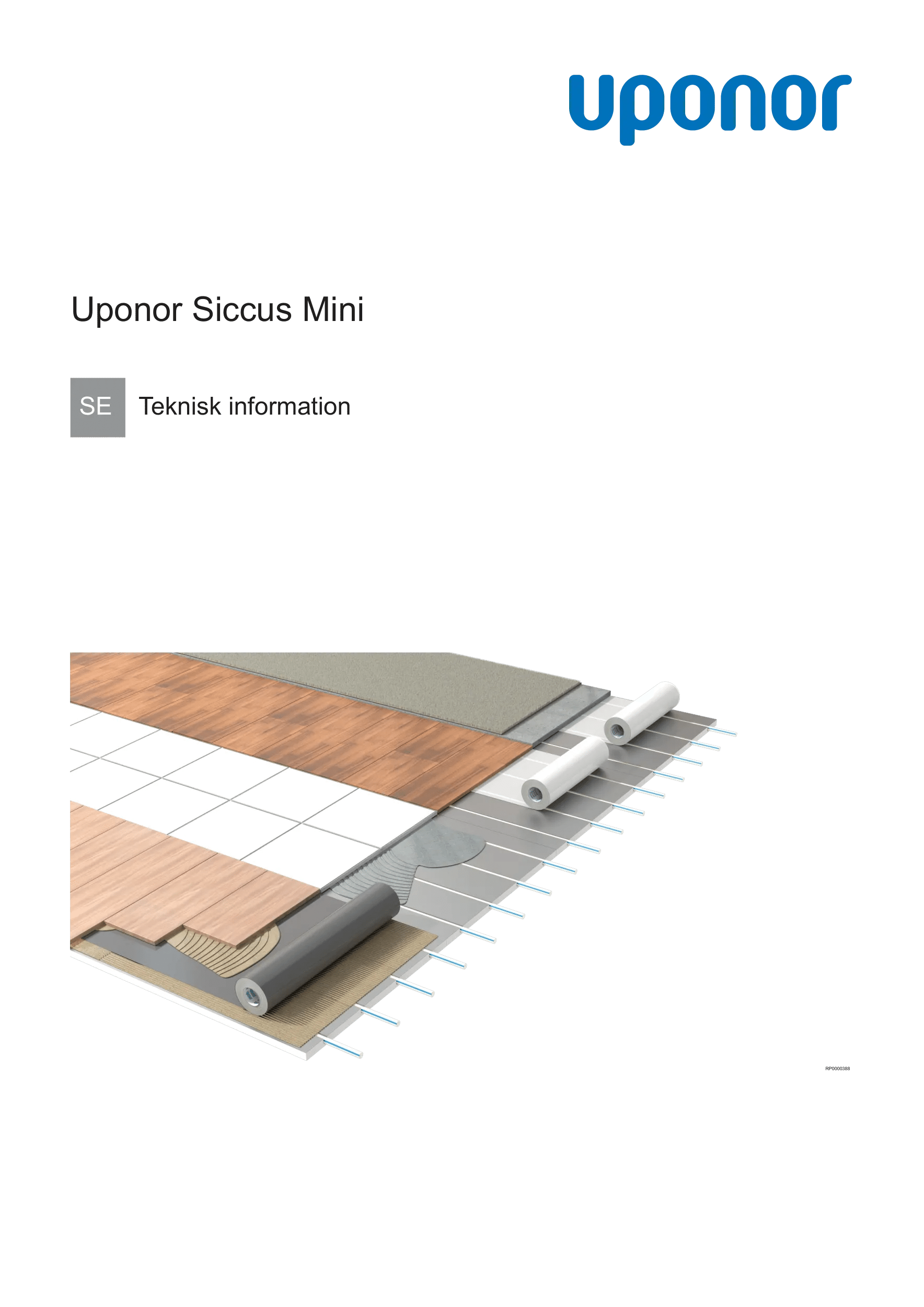 Uponor Siccus Mini Golvvärmeskiva Blank 1200x600x15mm | Uponor