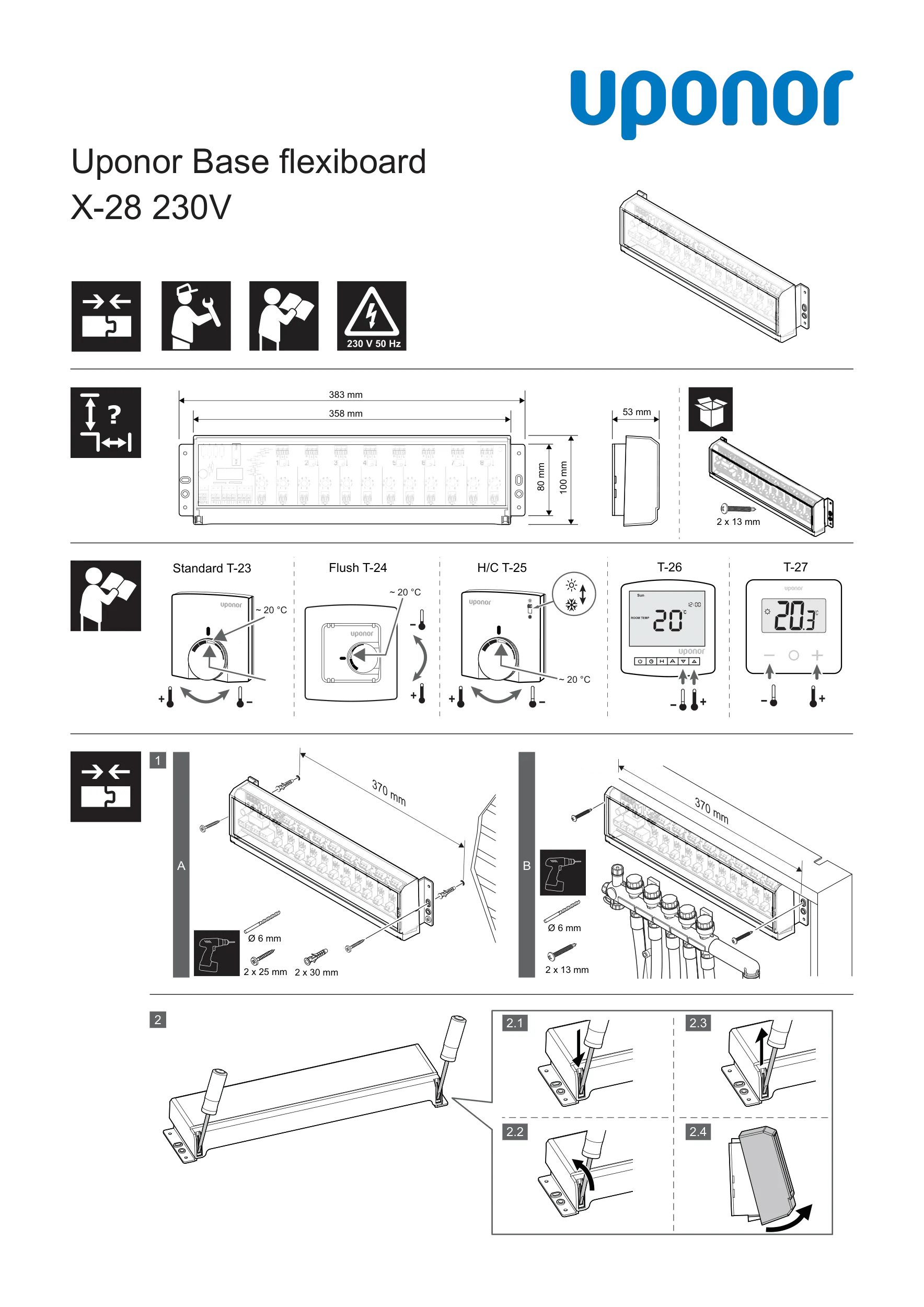 Uponor Base flexiboard mit Pumpenlogik X-28 8x 230V | Uponor